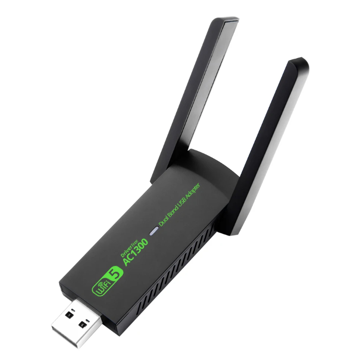 1800M USB WIFI 6 Adapter Dual Antenna 1300M Network Card AX1800 Dual Band 2.4G 5G WiFi Adapter ...