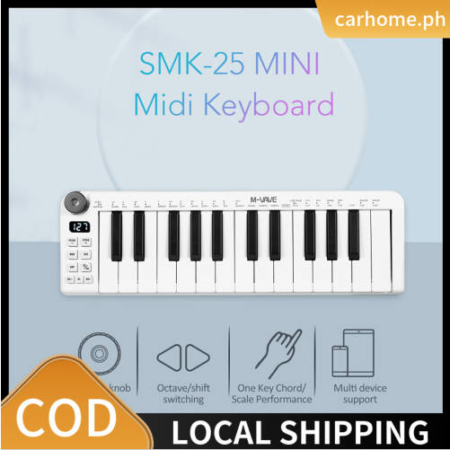 M Vave Smk 25mini Midi Keyboard Rechargeable 25 Key Midi Control Keyboard Mini Portable Usb