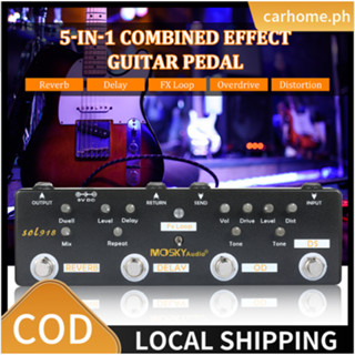 MOSKY Audio SOL918 5-in-1 Multi Effect Pedal Combined Effect Guitar ...
