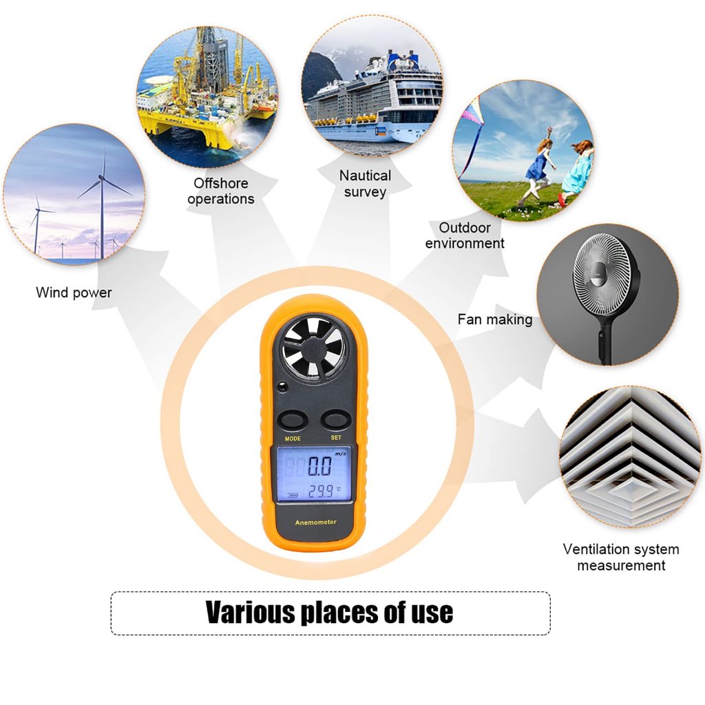 NICE-POWER M816 Digital Wind Speed Anemometer Handheld Anemometer ...