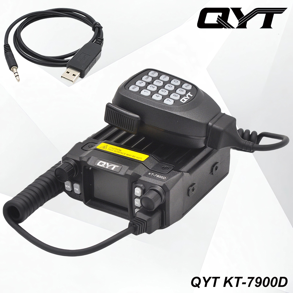 QYT Mobile Radio 25W KT-7900D Quad Band 144/220/350/440MHz Walkie ...