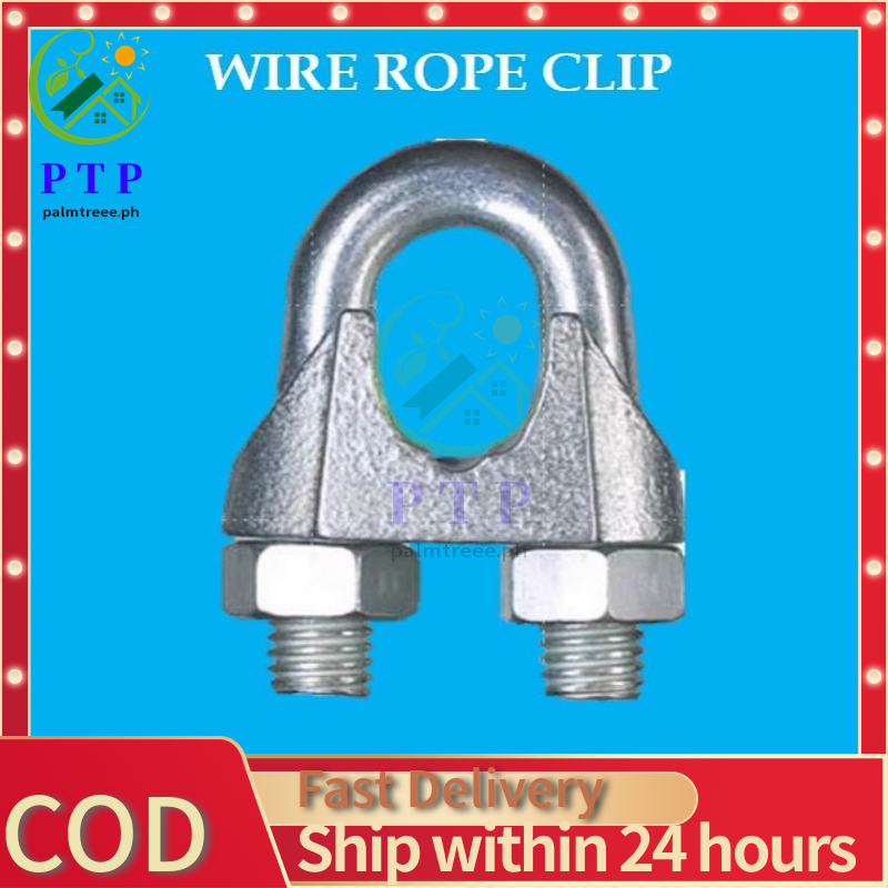 【Fast Delivery】3-10mm Wire Rope Clip Steel Clip Cable Wire GI Cable U ...