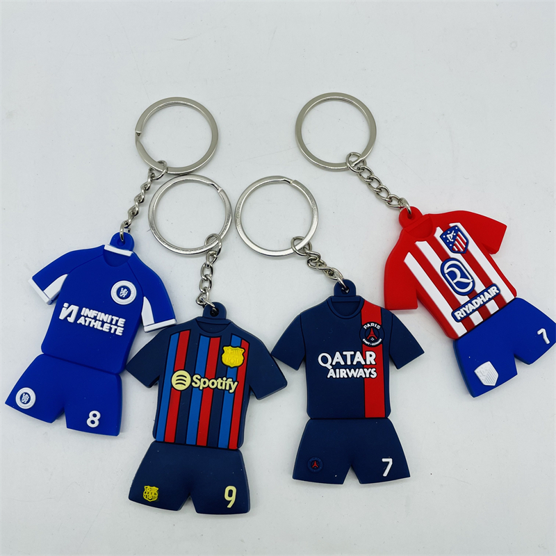 Soccer Player Kits Shaped Keychains Madrid Griezmann FCB Lewandowski ...