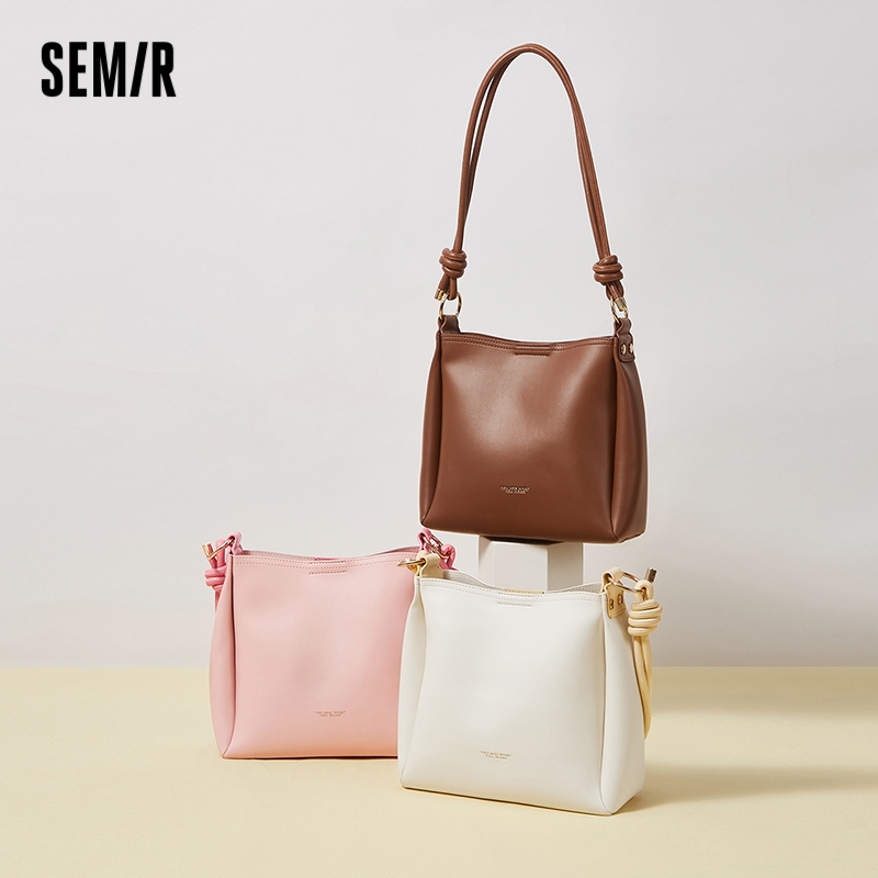 Semir Bag Bucket Bag Female 2024 New Style Simple Commuter Shoulder Bag ...