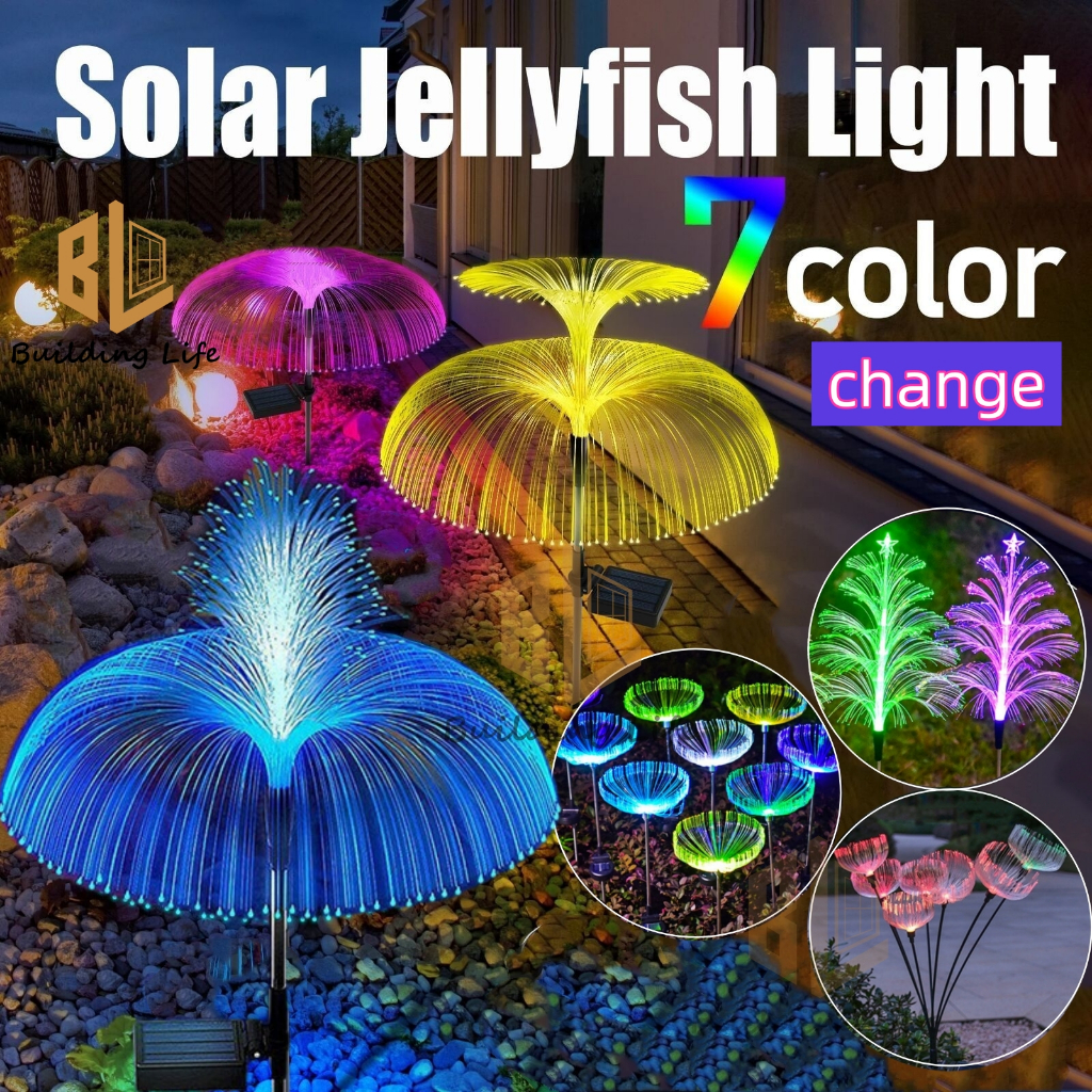7 Styles! LED Solar Light Solar Jellyfish Lamp Solar Light Outdoor ...