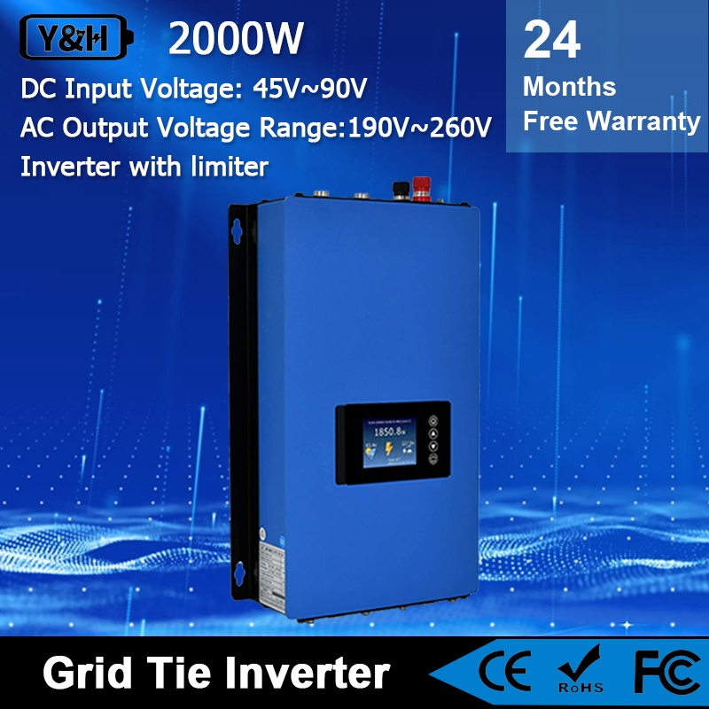 Y&H 2000W Grid Tie Inverter with Limiter Sensor MPPT Stackable DC45-90V ... Y&H 2000W Grid Tie Inverter with Limiter Sensor MPPT Stackable DC45-90V ...