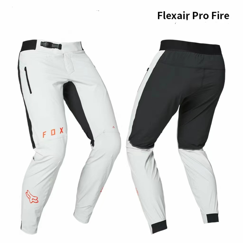 2024 new Fox Racing Flexair Pro Fire Alpha pants black and white pants MTB new bicycle cross ...