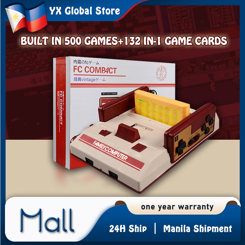 8Bit Retro Gaming Console video game Game cartridge FC 132 Games With ...