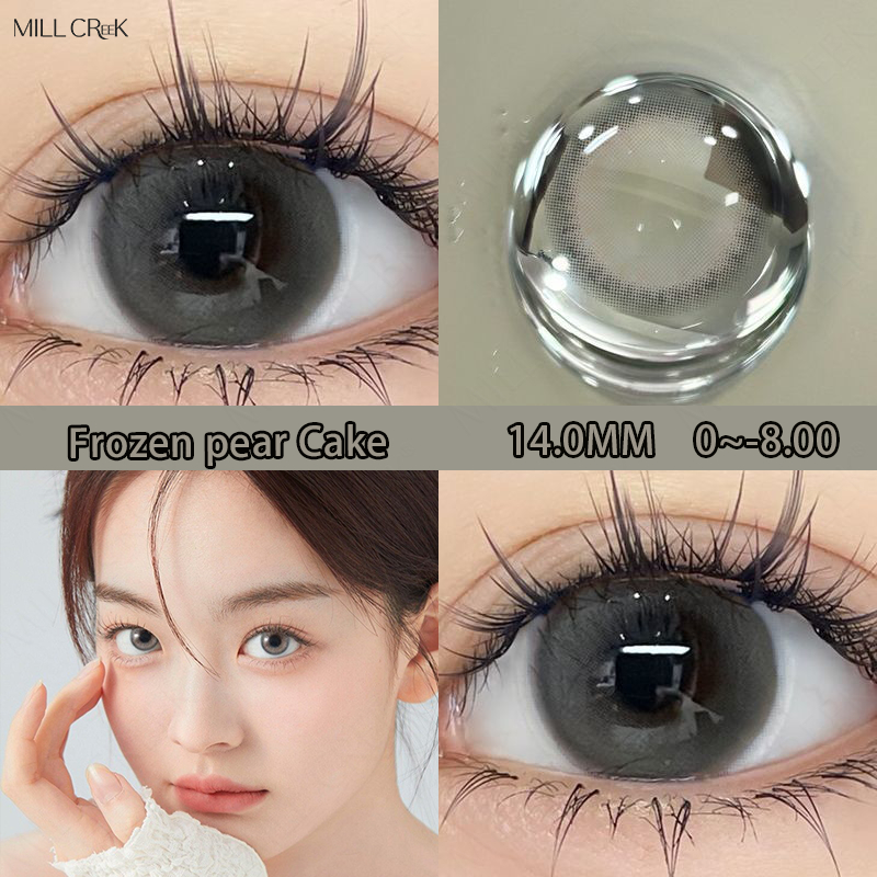 Mill Creek Natural Contact Lens with Grade 14.0MM Black Brown Student ...
