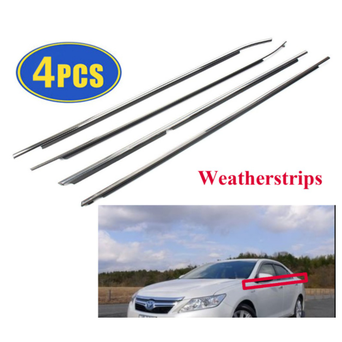 4PCS Car Outside Window Moulding Weatherstrip Seal Belt Weather Strip ...