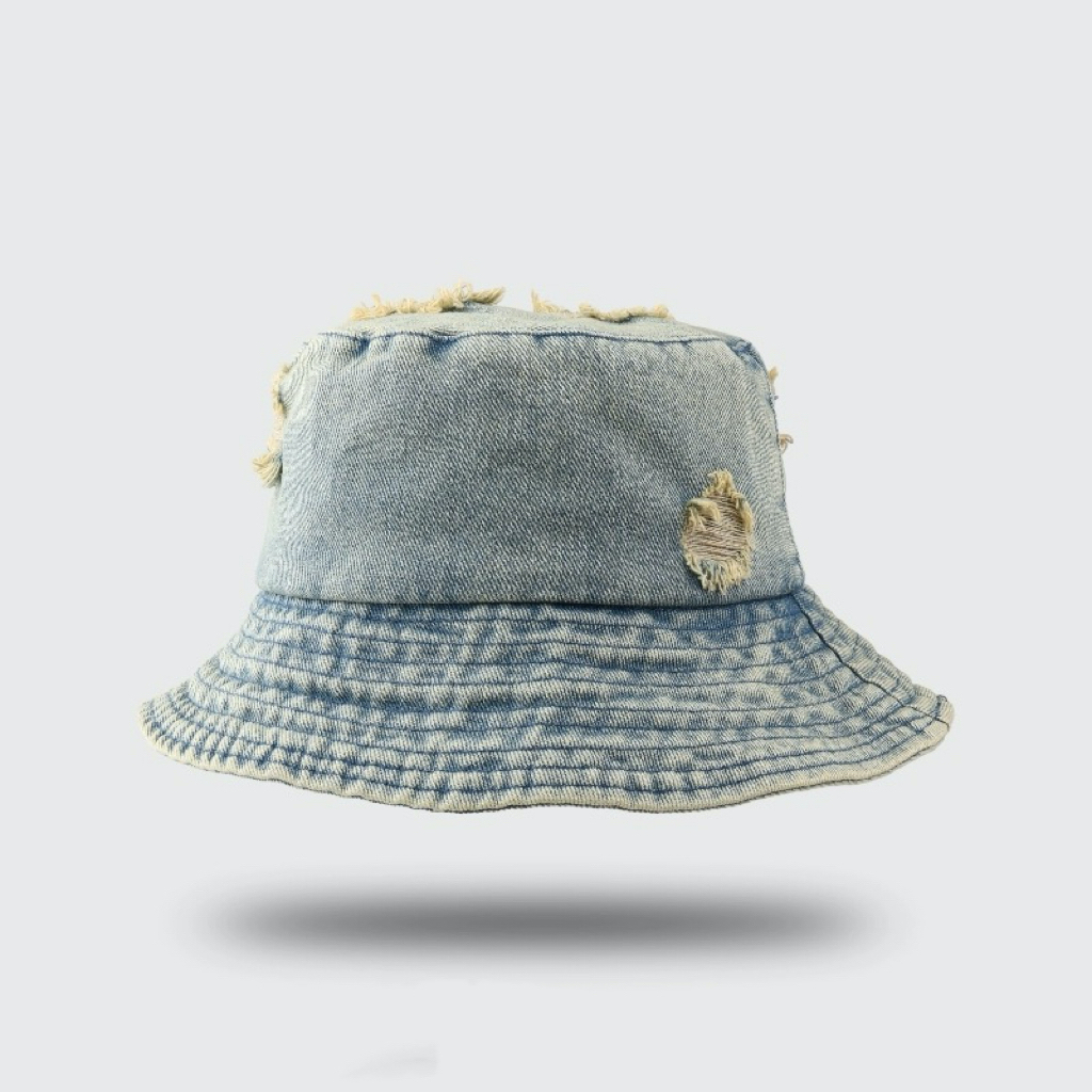 Ripped Distressed Cowboy Bucket Hat All-Match Retro Bucket Hat Cowboy ...