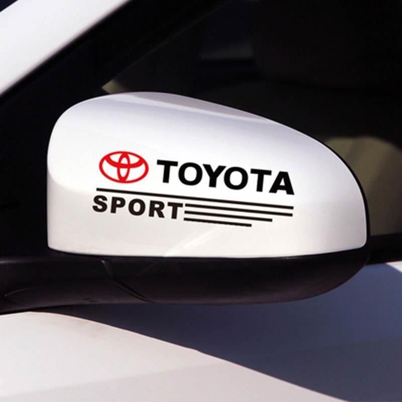 Toyota Reverse Mirror Logo Sticker 2pcs for VIOS YARIS CAMRY COROLLA ...