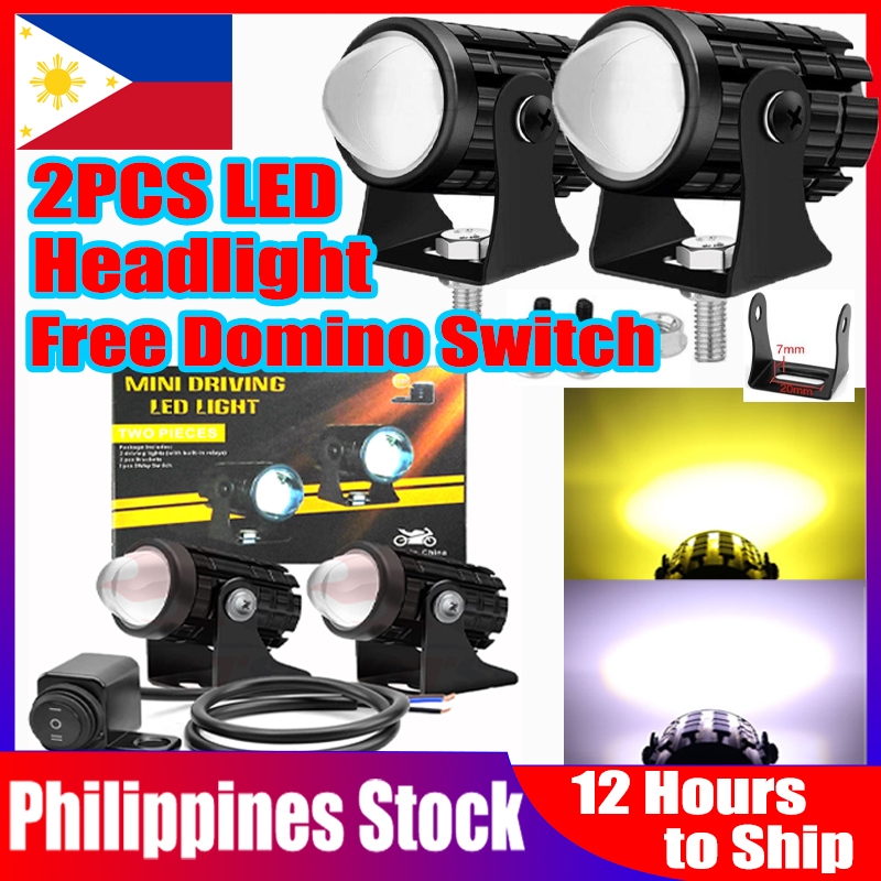 [Free Domino]Mini Driving Lights Full Set Motorcycle Pair of White ...