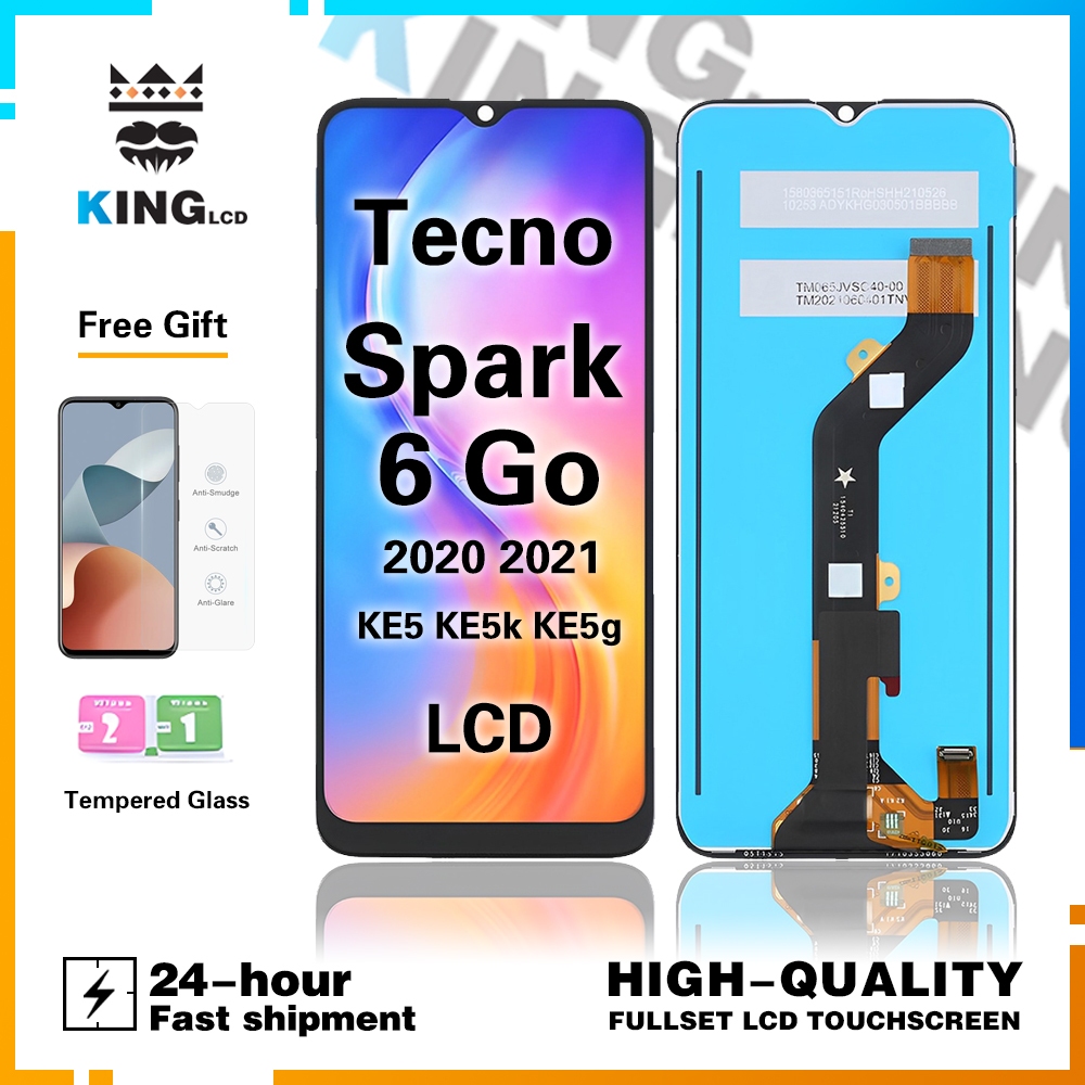For Tecno Spark 6 Go 2020 2021 KE5 K5Ek KE5G LCD Digital Touch Screen Display Assembly for ...