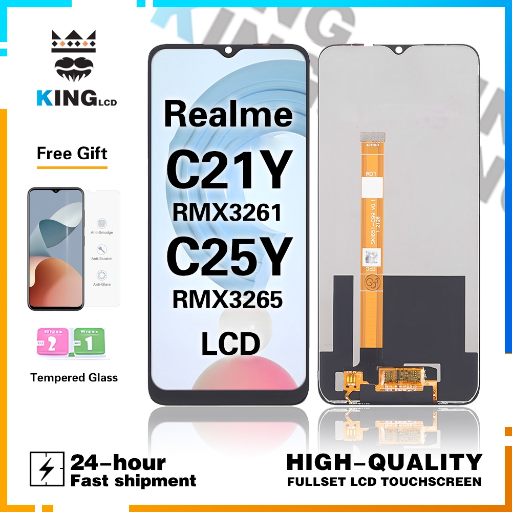 For Realme C21Y RMX3261 Realme C25Y RMX3265 LCD Digital Touch Screen ...