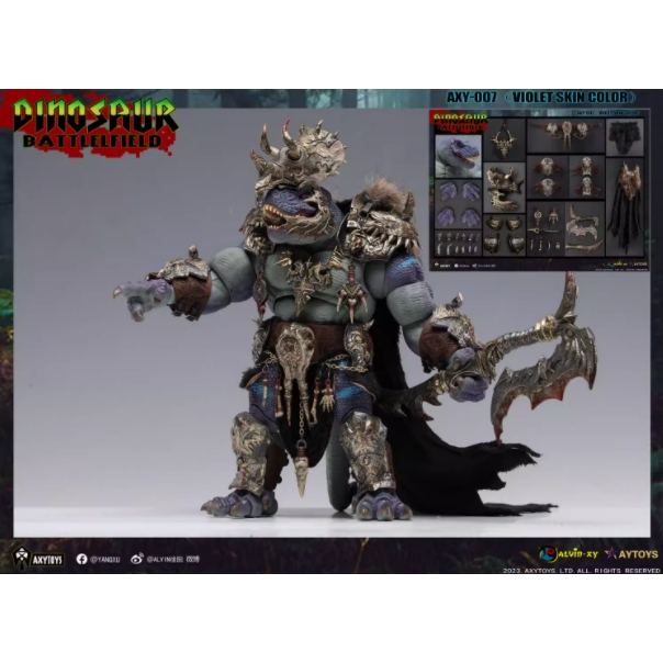 AXYTOYS Dinosaur Battlefield 1/12 Carnivorous Tribe King Tyrannosaurus ...