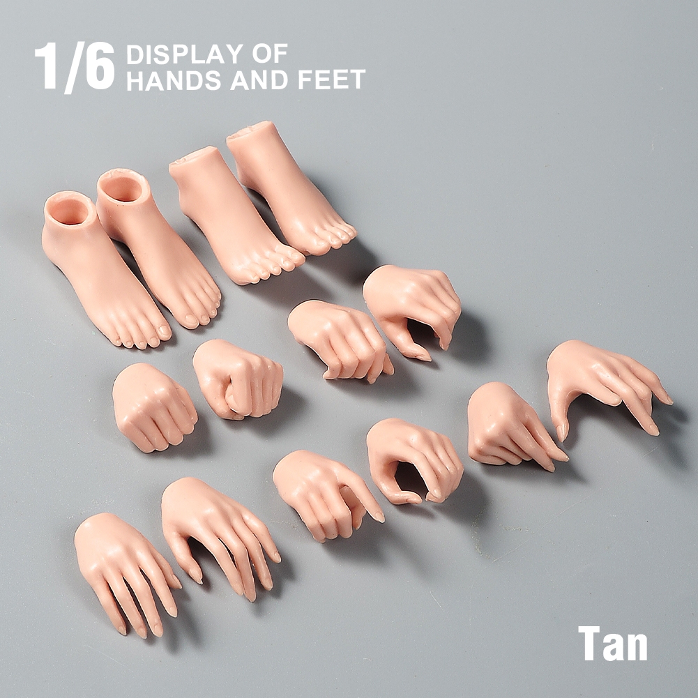 1/6 Suntan/Pale/Normal Hands Feet Accessories Model For 12''Female ...