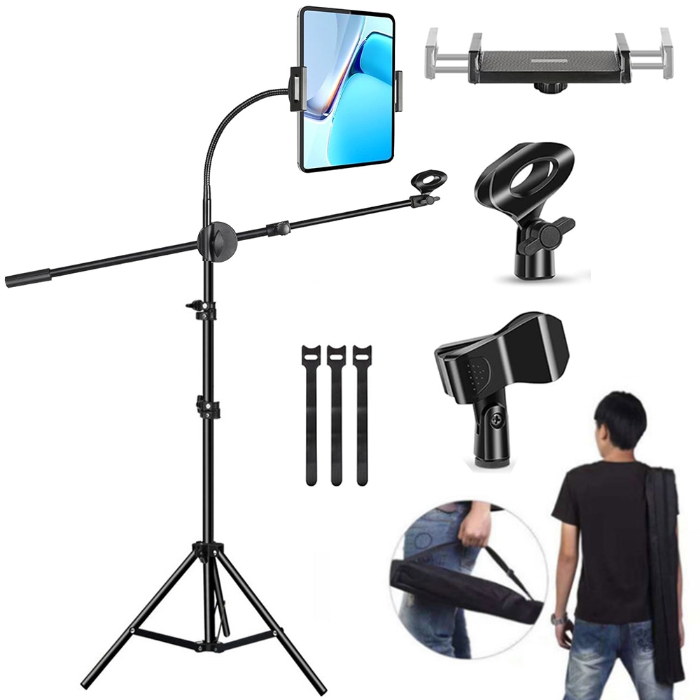 Mic Stand,6 In 1 Microphone Stand Floor Boom Mic Stand, Support Boom ...