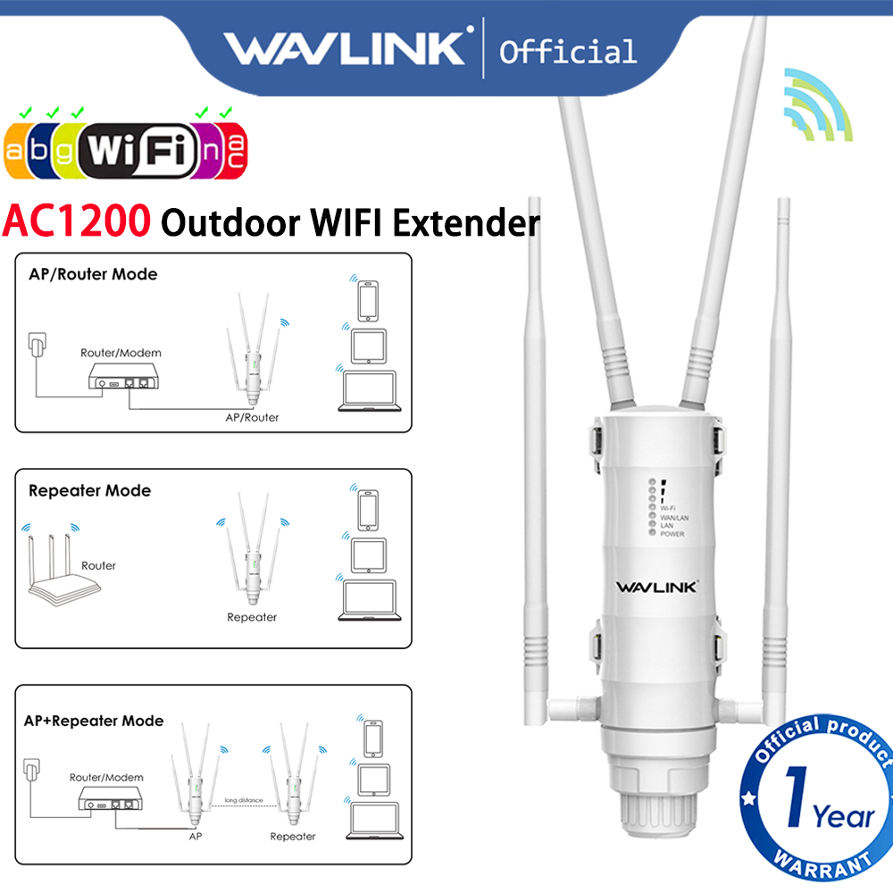 Wavlink AC1200 2.4G+5G Dual-band High Power Outdoor Wireless AP Range ...