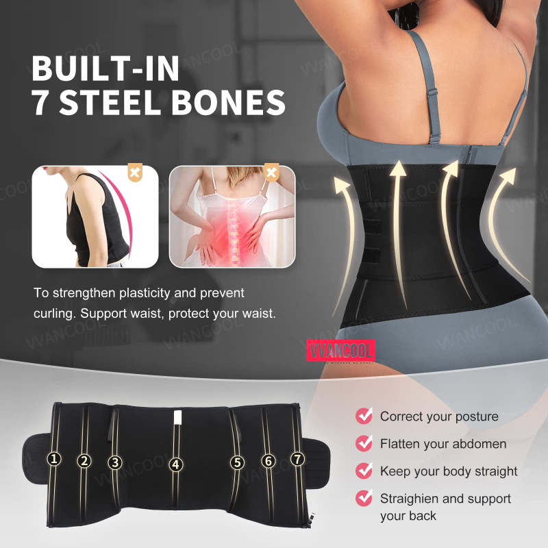 VVANCOOL Beauty Waist Trainer Long Torso Sauna Workout Double Belt ...