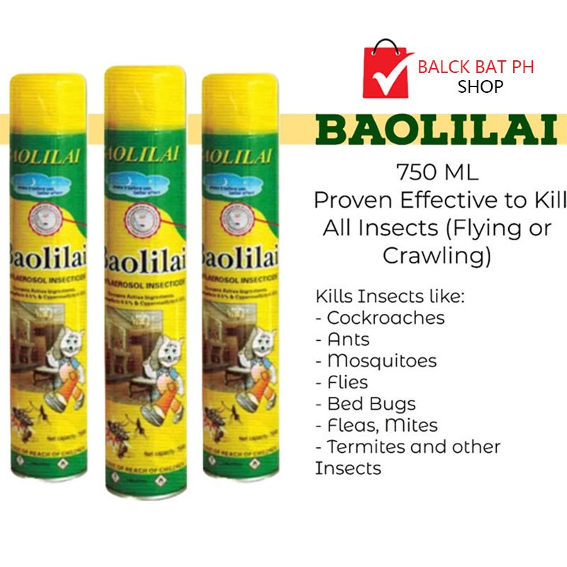 Original Baolilai Mosquito Killer 750ML Lemon Insecticide Aerosol ...