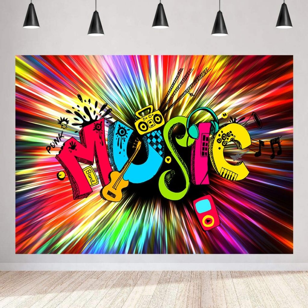 7x5ft Abstract Music Art Photography Backdrop for Music Party ...