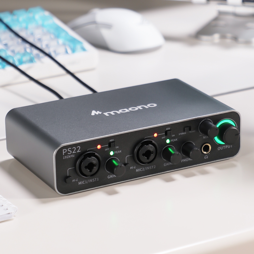 Maono PS22 Professional Audio Interface Audio Mixer for PC,Phone ...