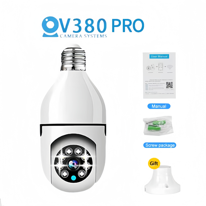 TOKIT Buy 1 Take 1 V380 Pro Bulb Camera Night Vision 360° Panoramic ...