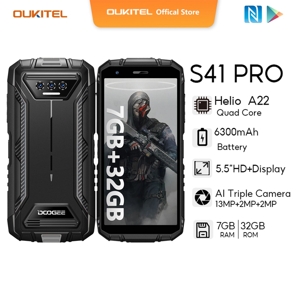 DOOGEE S41 Pro 7GB RAM 32GB ROM 5.5" Screen Waterproof Mobiles Phone ...