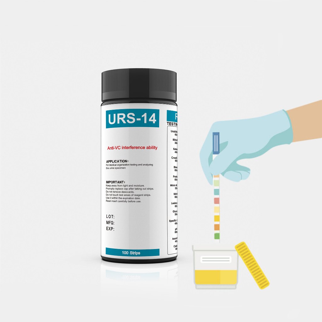 100 Strips Urine Test Strips 14 parameters Testing Urine analysis paper ...