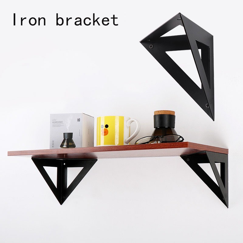 Wall-mounted Floating Triangle Fixing Bracket Bracket Black Partition ...