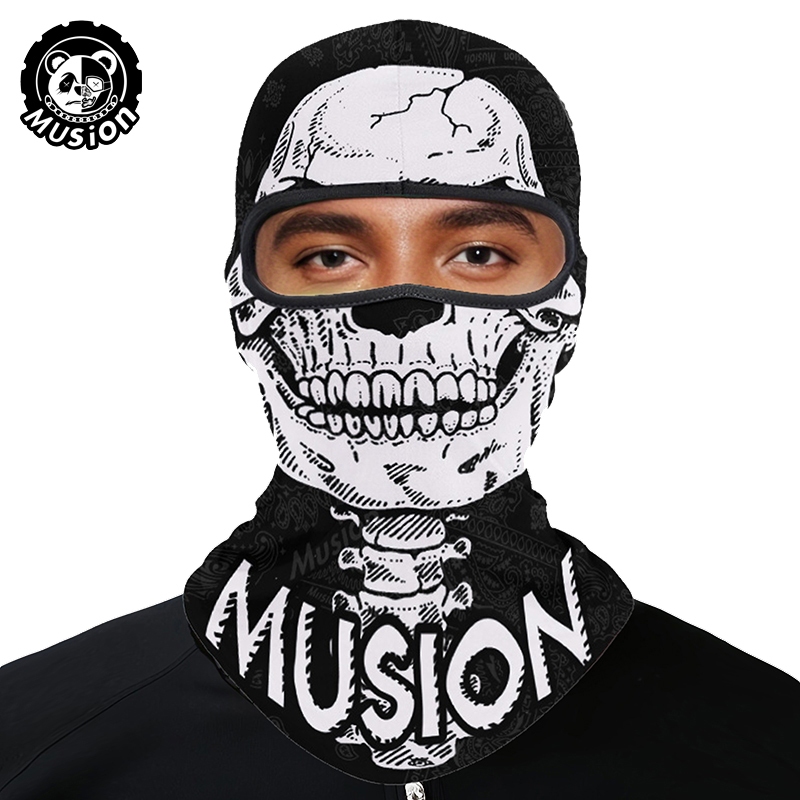 Musion Cycling Full Face Mask Skull Sun Protection Bicycle Balaclava ...