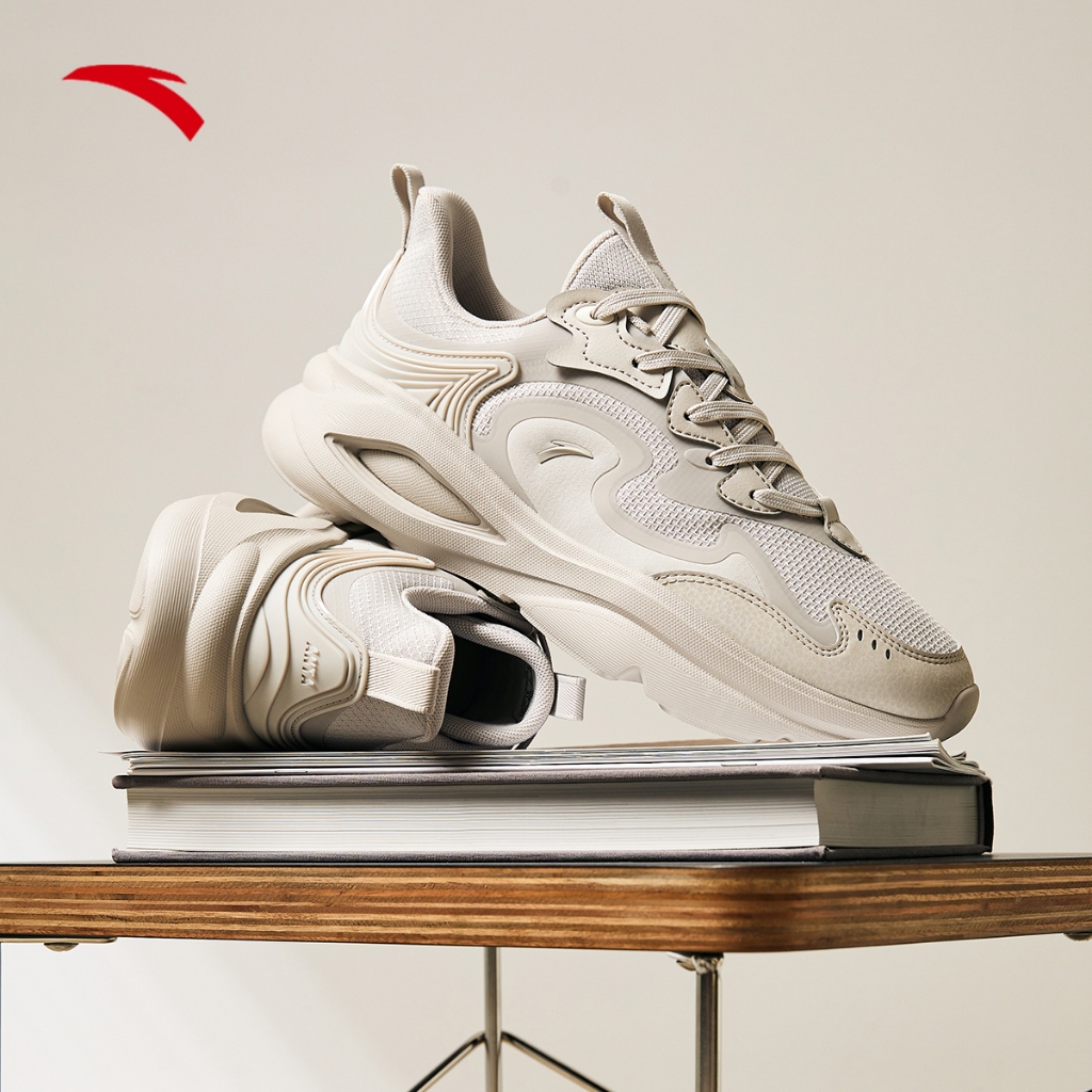 ANTA Men Sneakers Walking Non-Slip Wear-Resistant Breathable Fashion Casual Sport Shoes ...