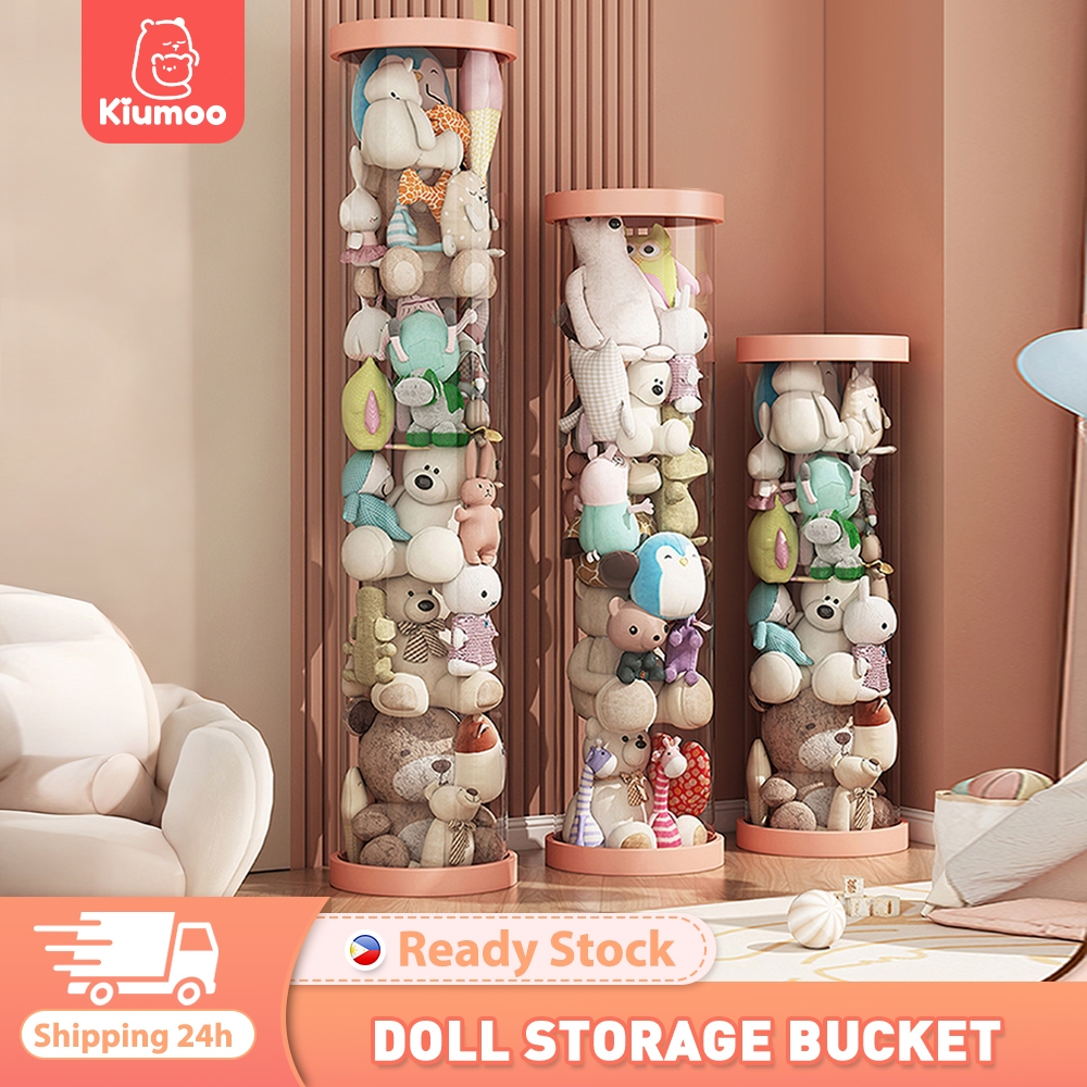 Toy Storage Transparent Doll Bucket Stuff Toy Large-capacity Column ...