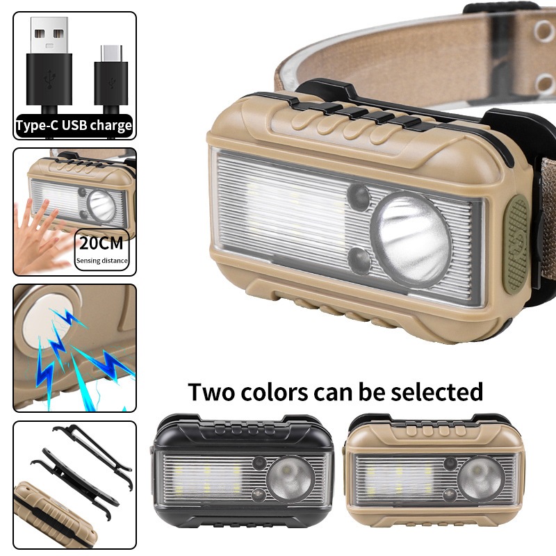 XPE LED headlights with long battery life indicator, magnetic hook ...