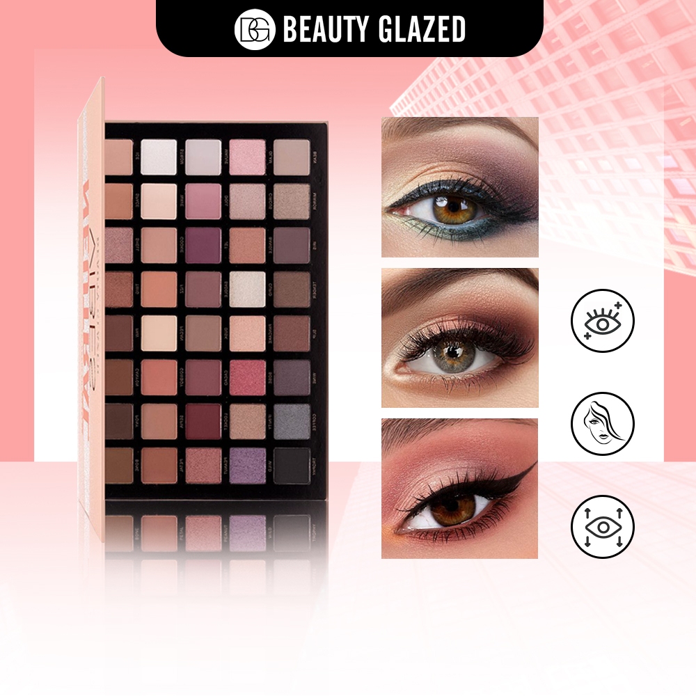 Beauty Glazed Neutral Vibes Matte 40 Colors Highlight Shimmer Eye ...