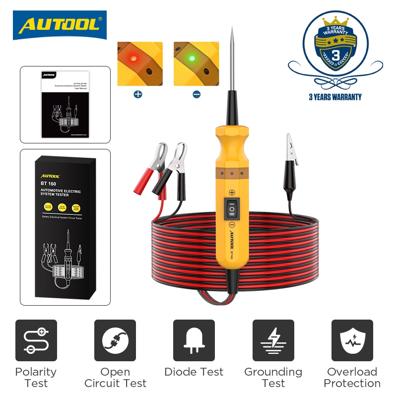 Autool BT160 12V-24V Car Circuit Tester Power Probe Automotive ...