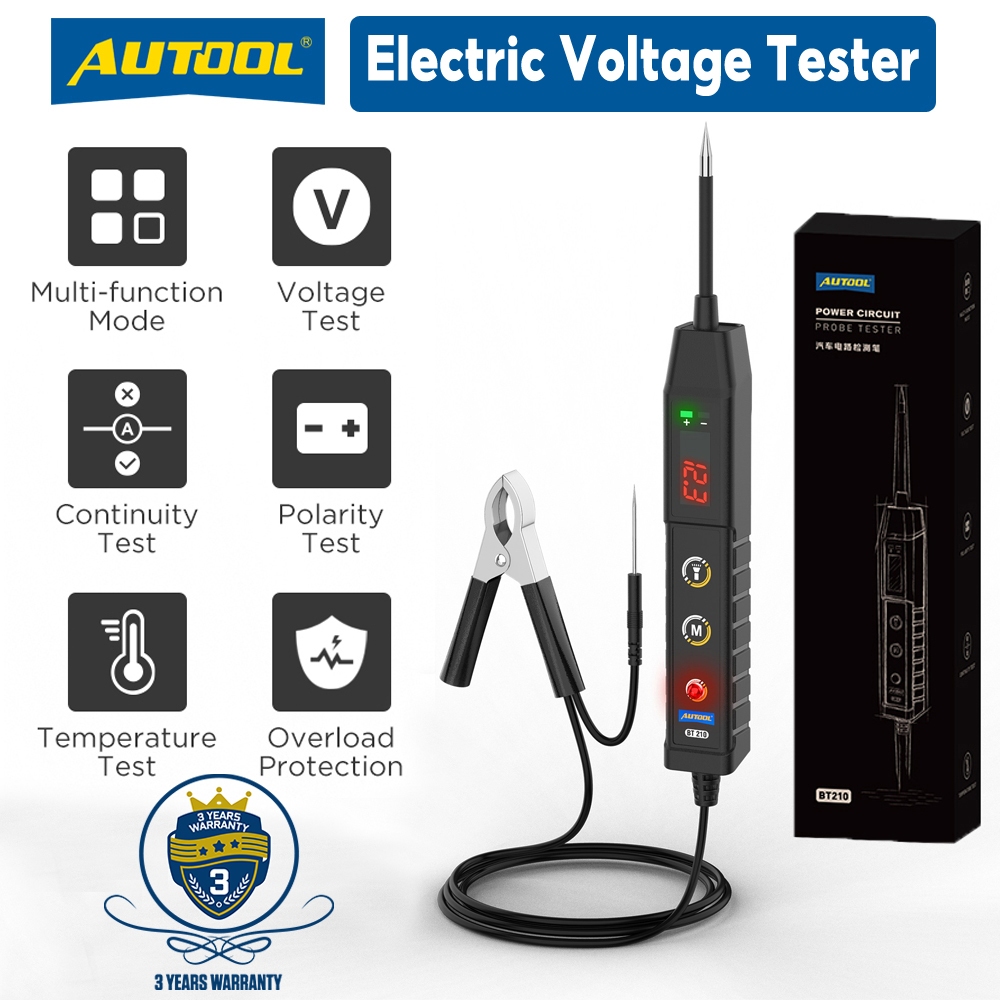 AUTOOL BT210 Circuit Tester Voltage Test Continuity Test Polarity Test ...