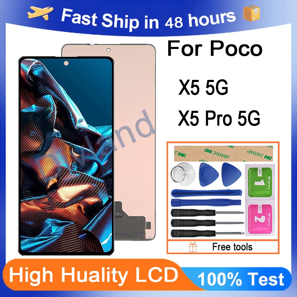 AMOLED TFT For Poco X5 5G X5 Pro 5G LCD Display Touch Screen Digitizer ...