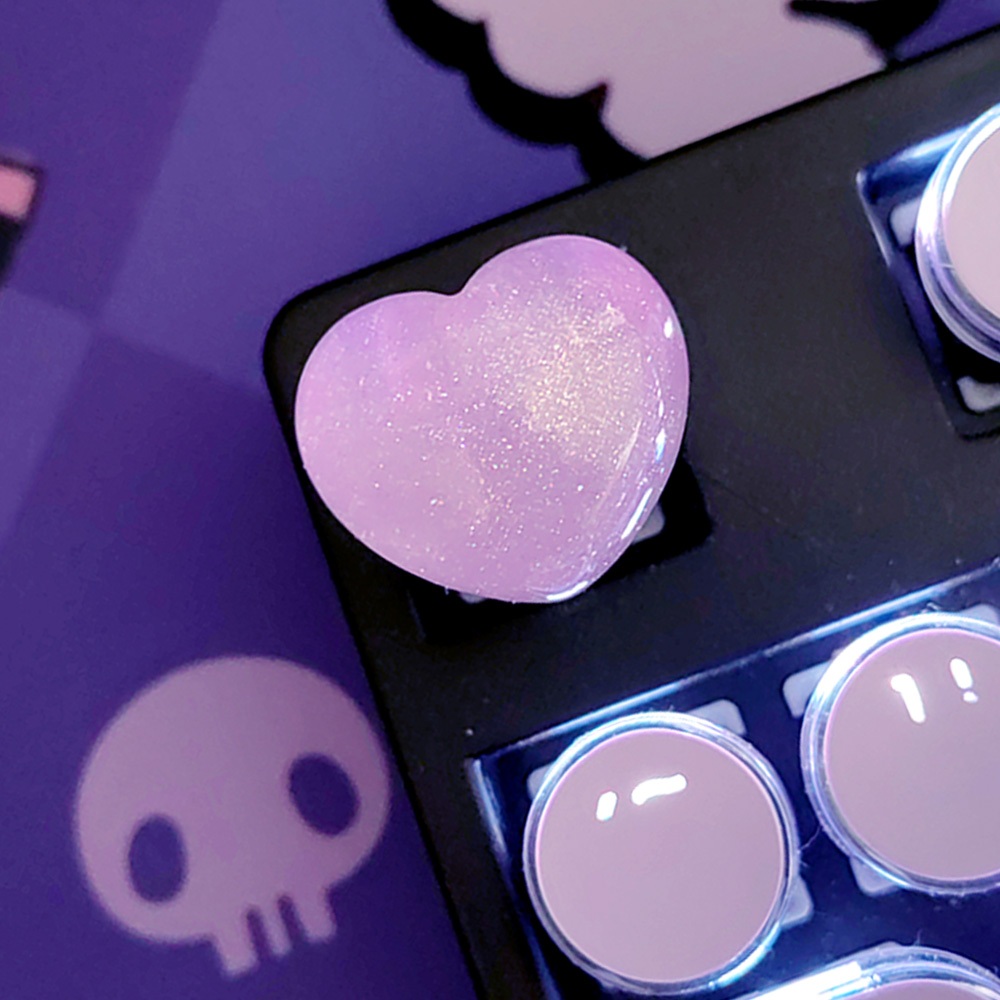 Purple Love Heart Keycap Mechanical Keyboard Dedicated Button ESC ...