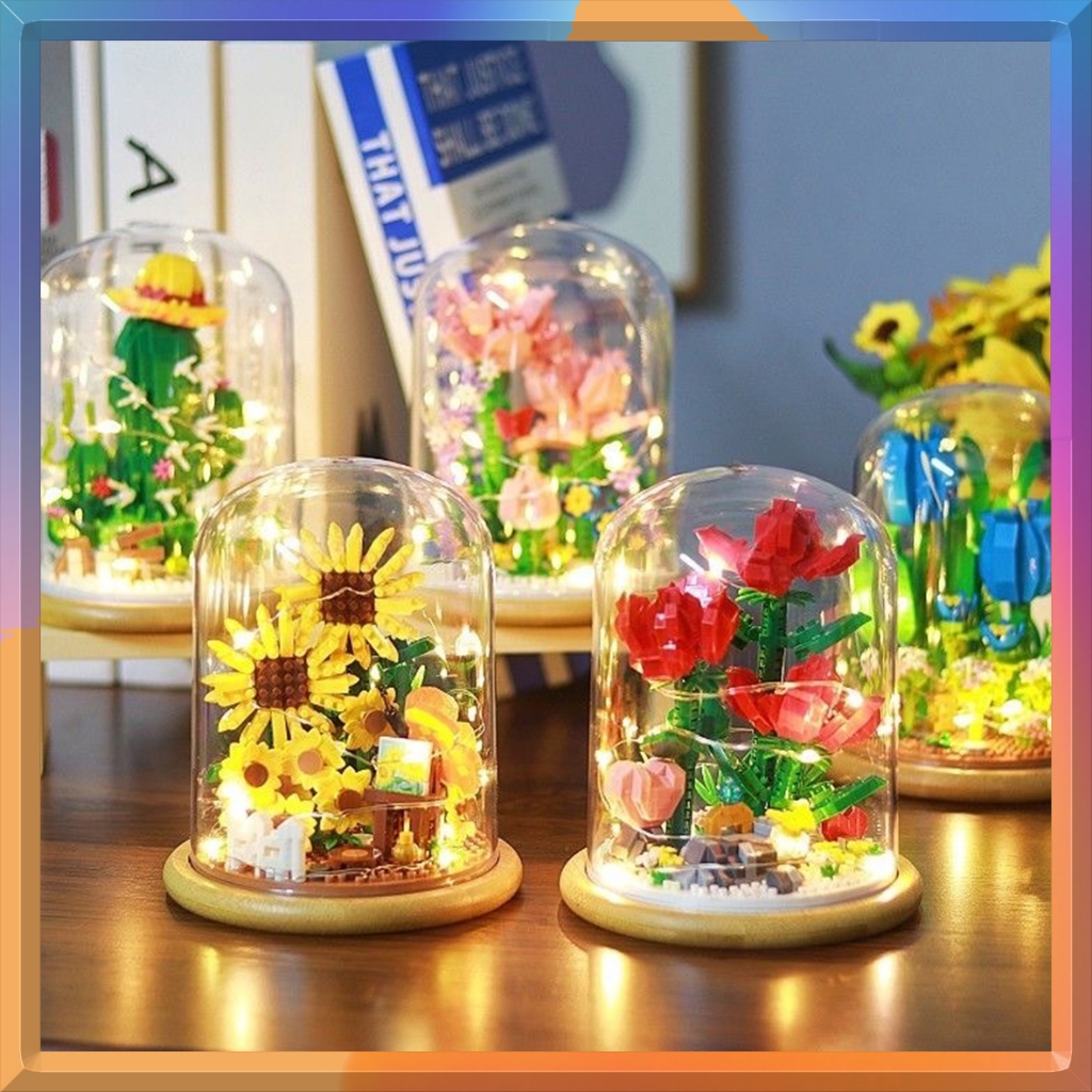 DIY Flower Blocks Crafting Kit | Sunflower Tulip Rose Bouquet Blocks ...