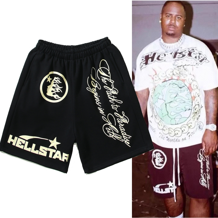 Hellstar Studio0s X4 Sh0rts ins High Street Men's and Women's Shorts | Shopee Philippines