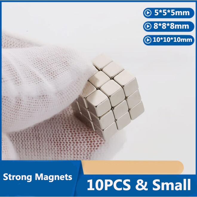 10PCS Neodymium Magnets Extra Strong Mini Magnets Strong Small Magnets ...