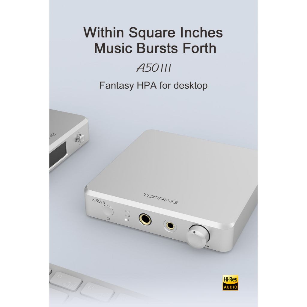 TOPPING A50 III Fantasy HPA for desktop 4.4 Balanced Power Amplifier ...