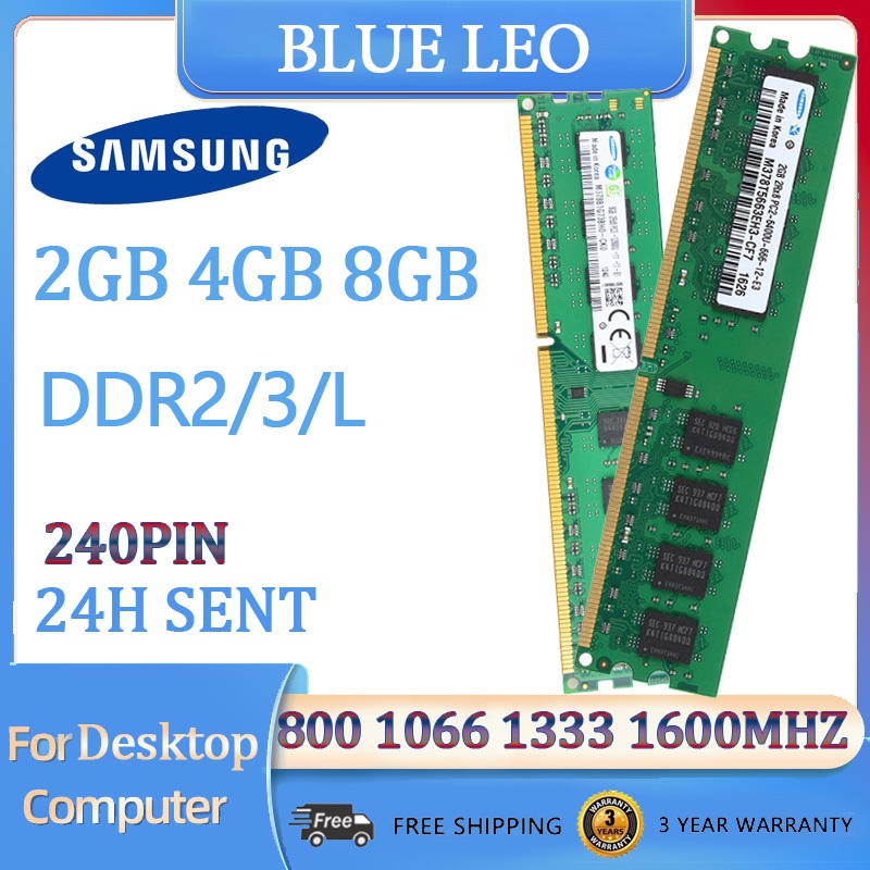 Samsung 2GB 4GB 8GB RAM DDR3 1333MHZ 1600MHZ DESKTOP Memory DDR2 DDR3L 667Mhz 800Mhz 1066Mhz RAM ...