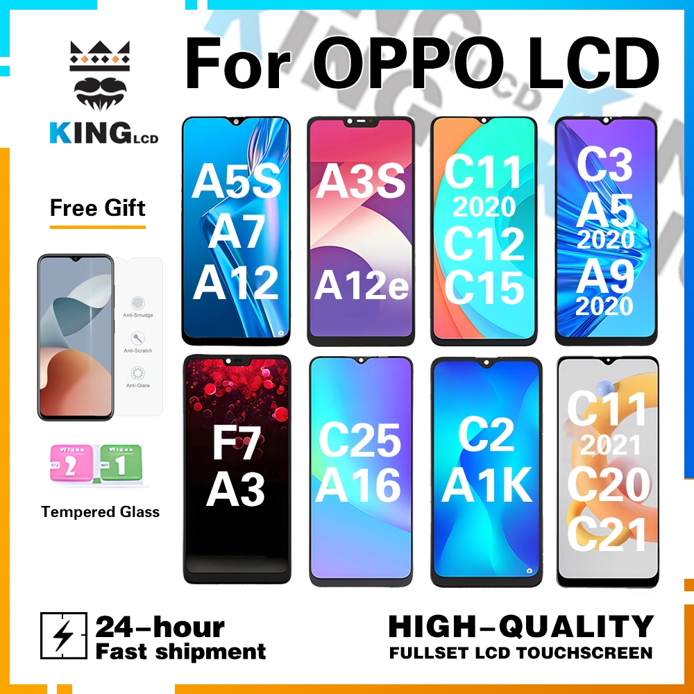 For Oppo A5s A7 A12 A12e A15 A15s A16k A16 A16s F7 A3 F9 A1k A5 A9 A31