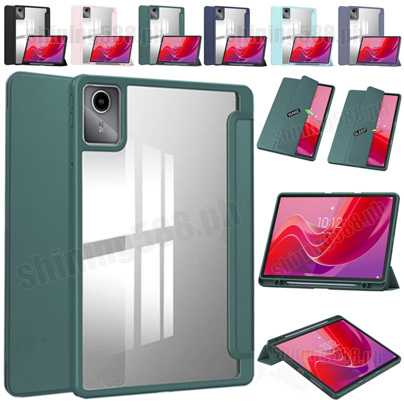 For Lenovo Tab M11 TB-330FU With Pen Holder Transparent Back Case Xiaoxin Pad 11inch 2024 TB ...