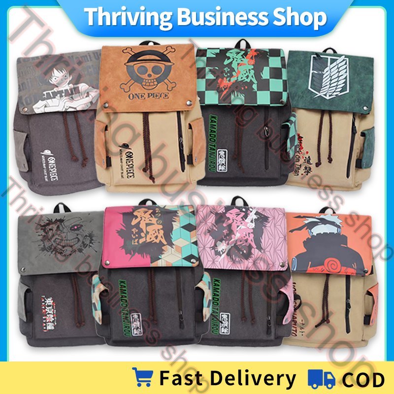 Anime Backpack One Piece bag demon slayer bag attack on titan bag anime ...