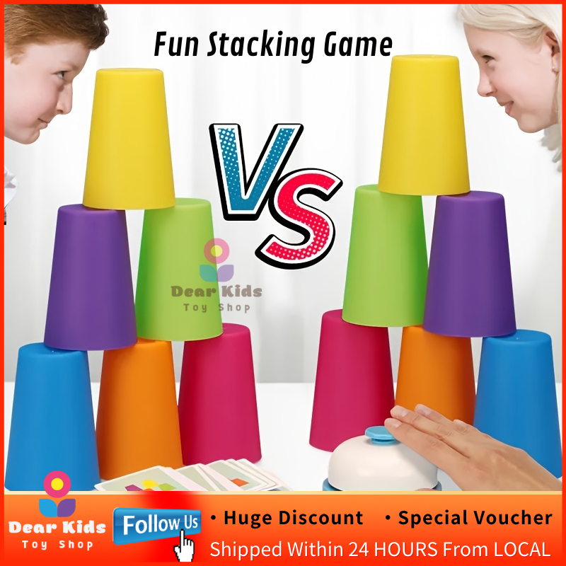 Educational Toys Double Battle Stacked Cup Game Toy with Cards ...