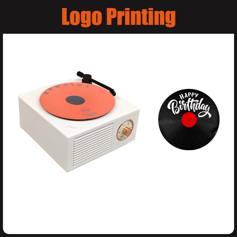 Retro Disc Record Bluetooth Speaker Birthday Gift Print Photo Logo ...